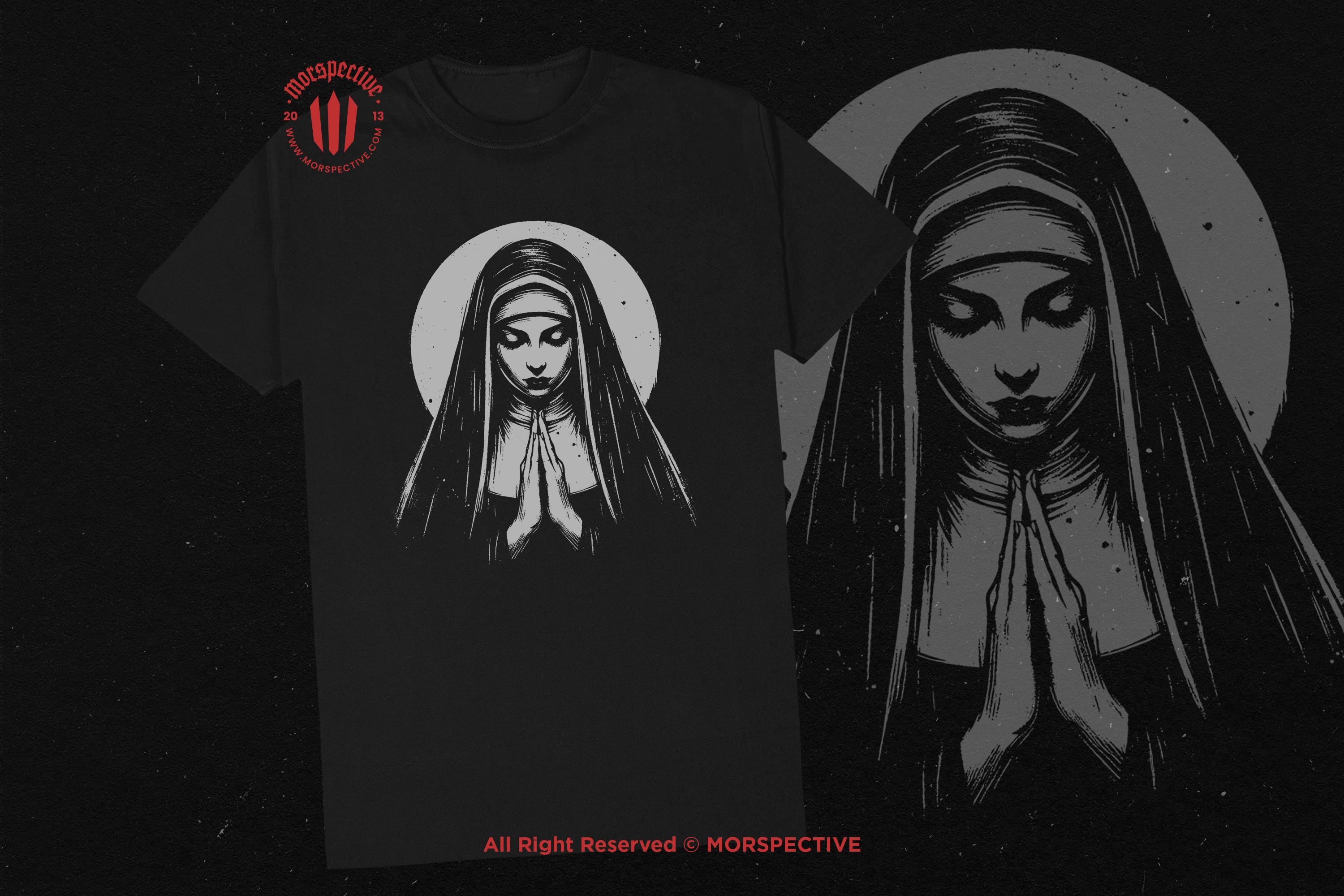 10 Bundle Dark Art Nun Prayer Horror Ghost Scary Creepy Tattoo Clipart ...