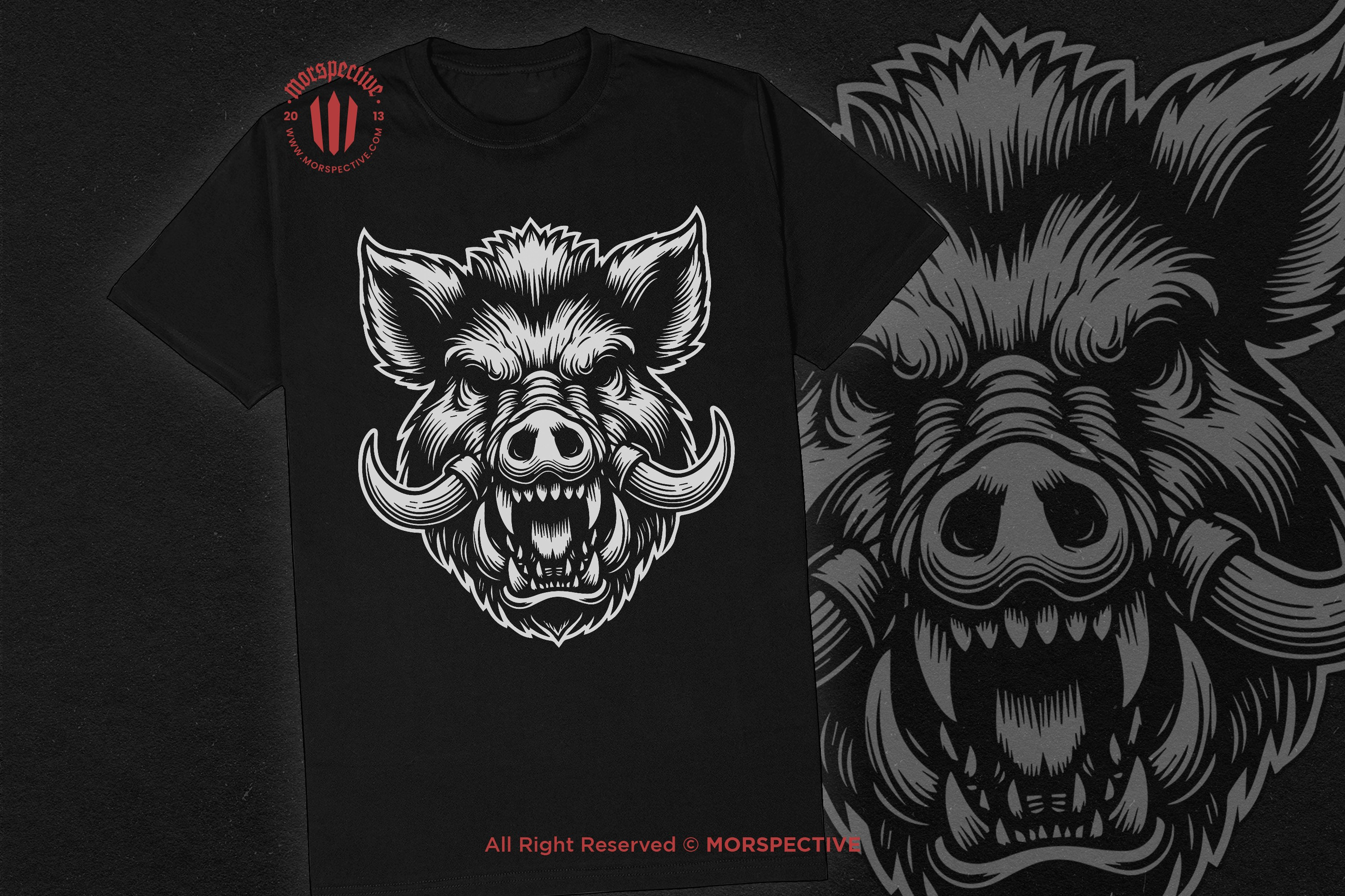 10 Bundle Dark Art Scary Angry Wild Boar Skull Head With Sharp Horn ...