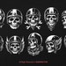 10 Bundle Dark Art Skull Rider Helmet Motorcycle Biker Grunge Vintage ...