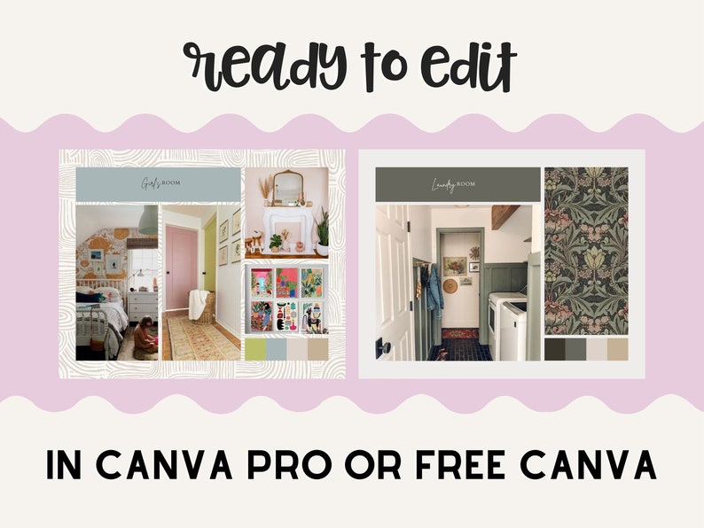 Home Mood Board Template With Color Story | Home Decor Design | Canva ...