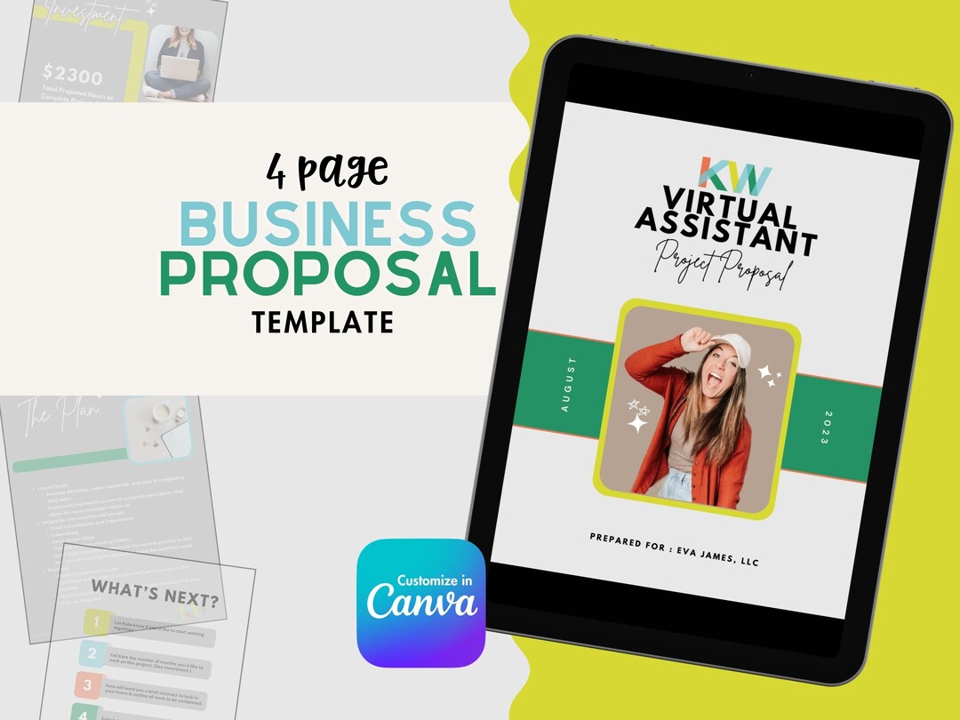 Colorful Business Proposal Template for Sole Proprietors, Brands ...