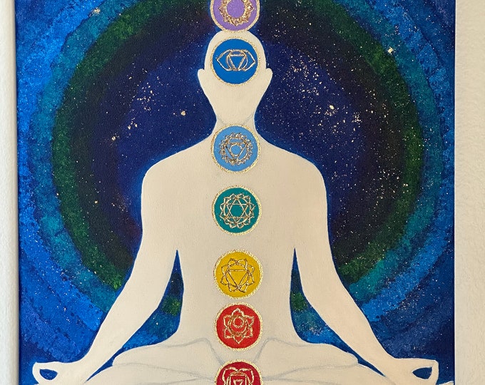 Chakras, Mandala Art, Canvas, Acrylic Paint, Home Decor, Exclusive ...