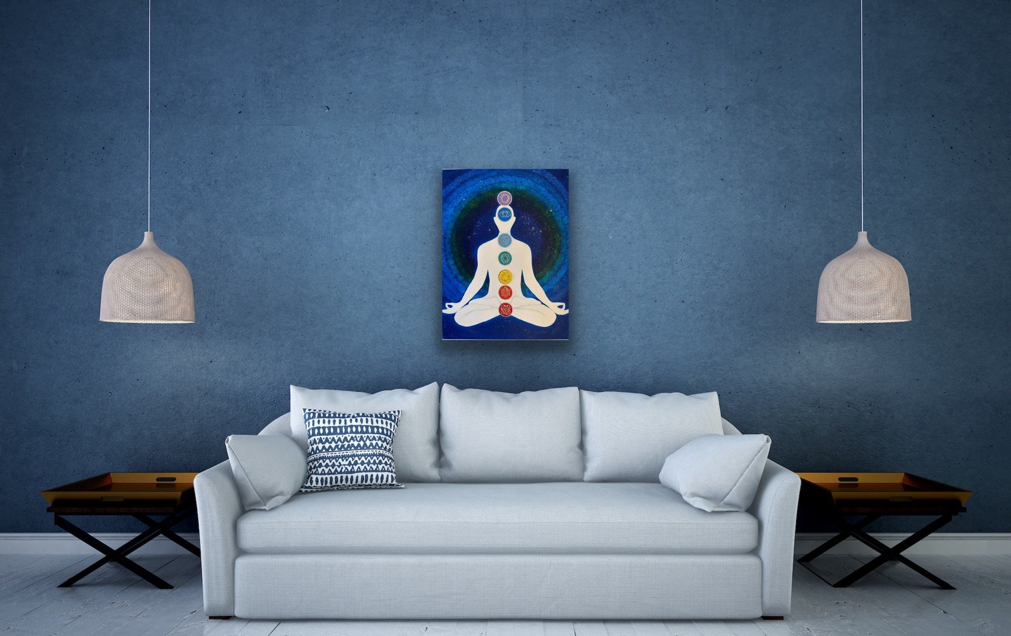 Chakras, Mandala Art, Canvas, Acrylic Paint, Home Decor, Exclusive ...