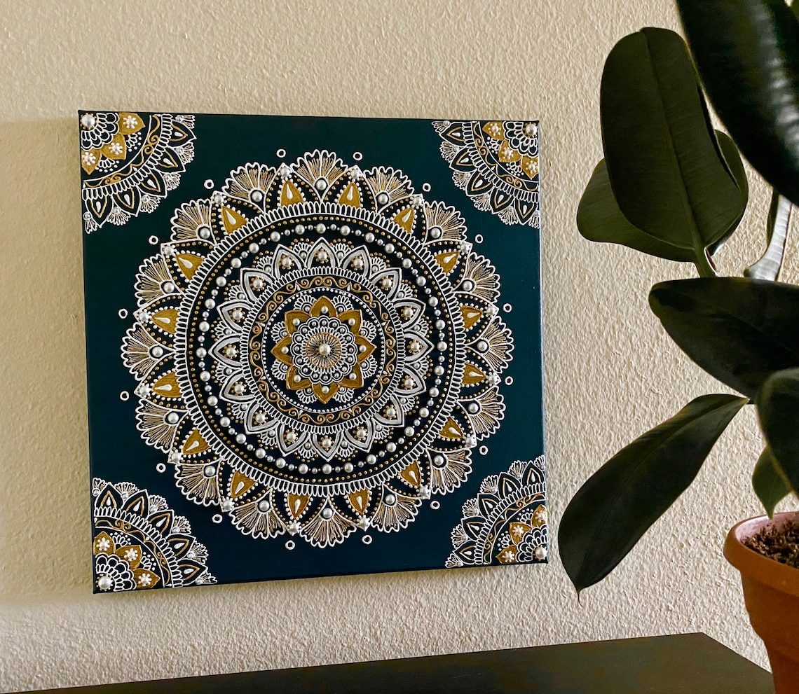 Mandala Mandala Painting Mandala Art Canvas Acrylic Paint - Etsy