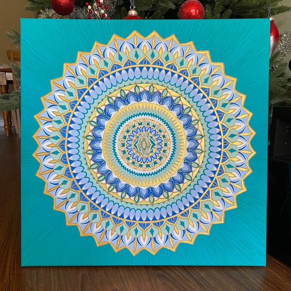 Mandala Canvas - Etsy