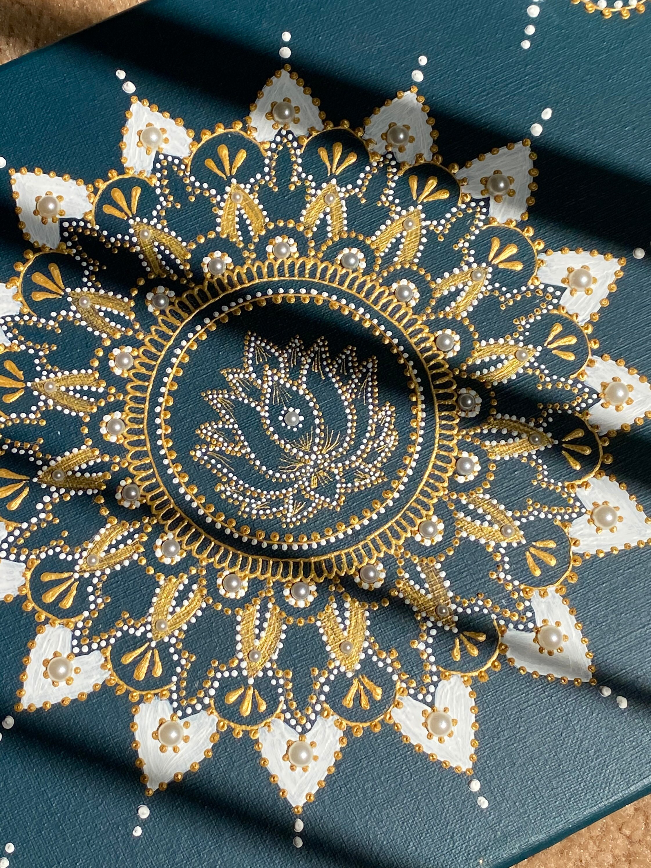 Mandala, Mandala Painting, Mandala Art, Canvas, Acrylic Paint, Home ...