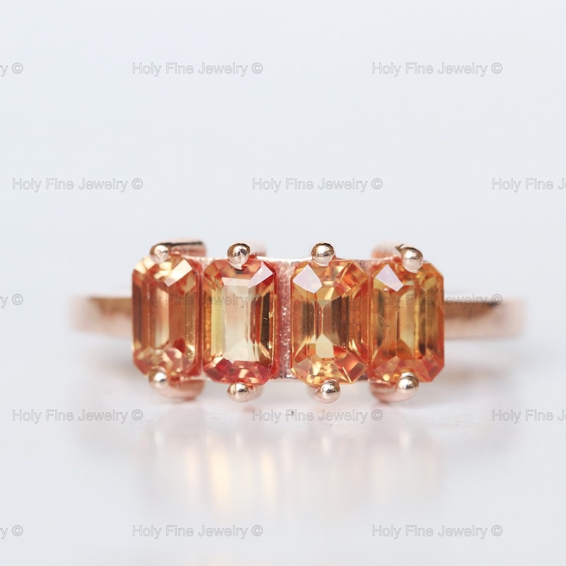 Orange Gemstone Ring - Etsy