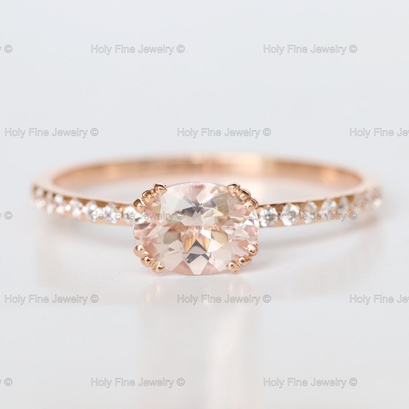 Morganite Solitaire - Etsy