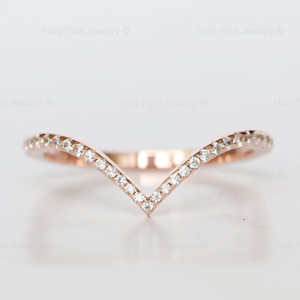 Gold Chevron Wedding Band - Etsy