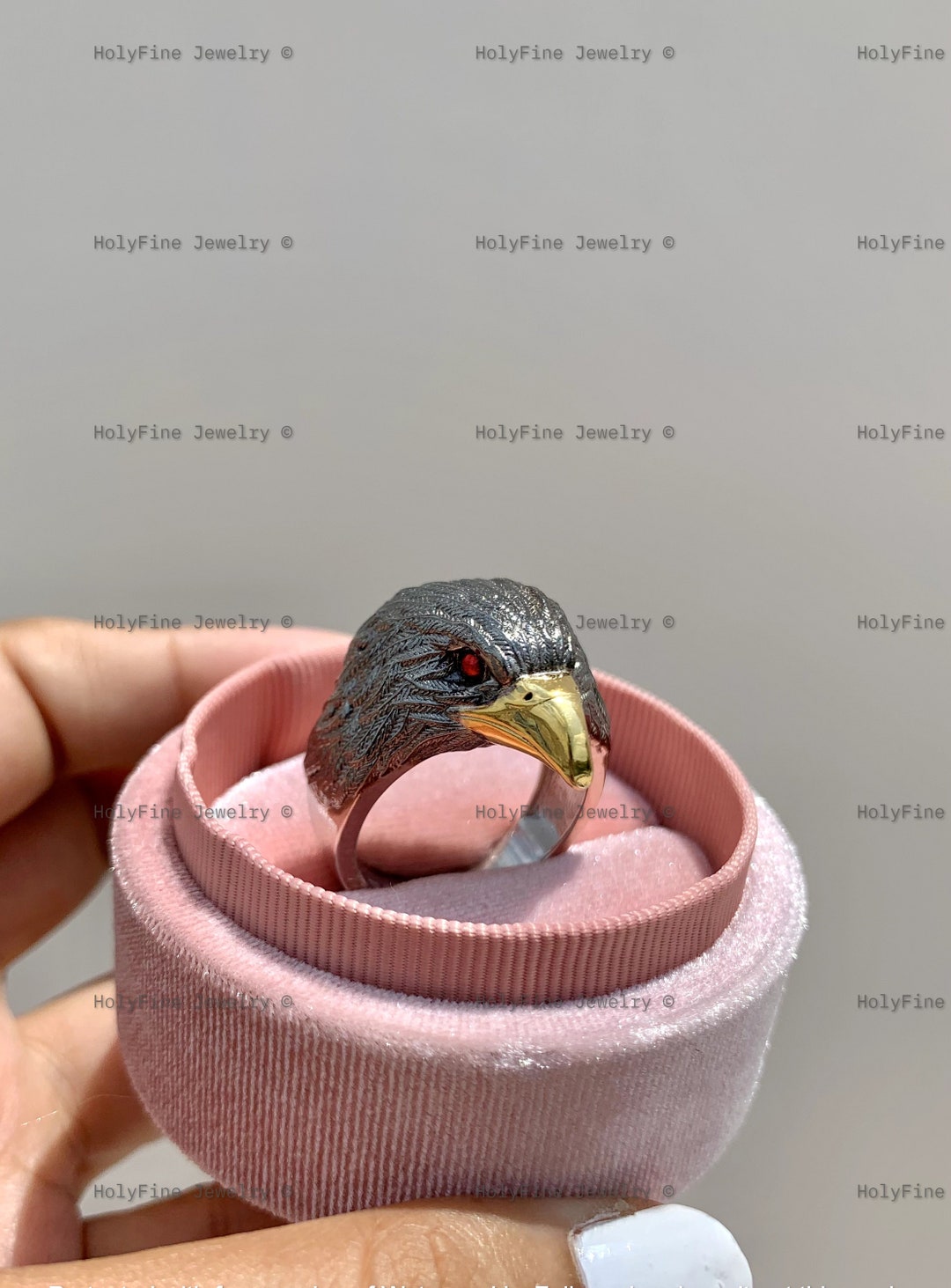 Eagle Head Handmade Sterling Silver Men Ring, Head Eagle Head Ring ...