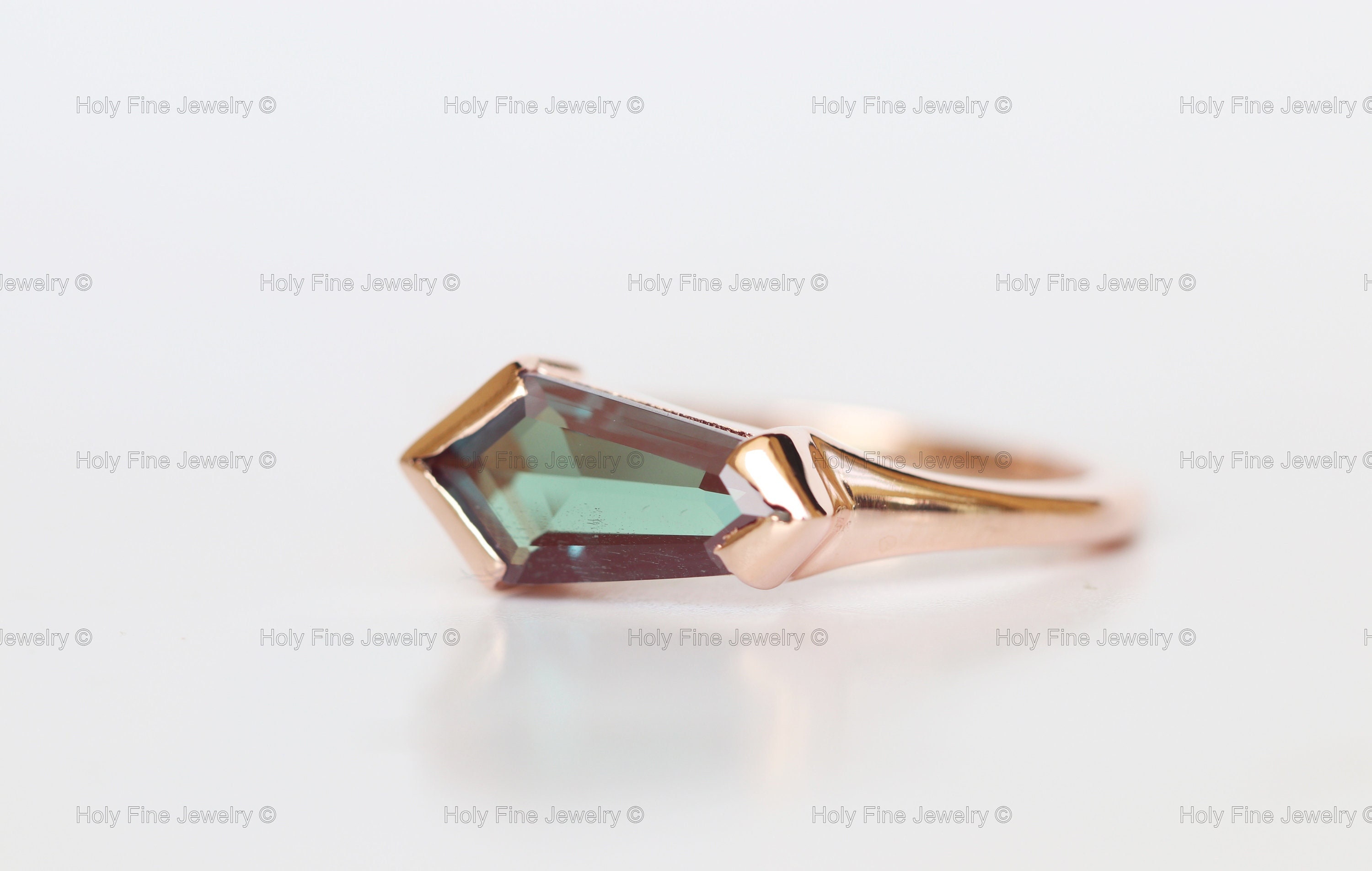 Natural Shield Cut Alexandrite Ring, Alexandrite Wedding Jewelry Color ...