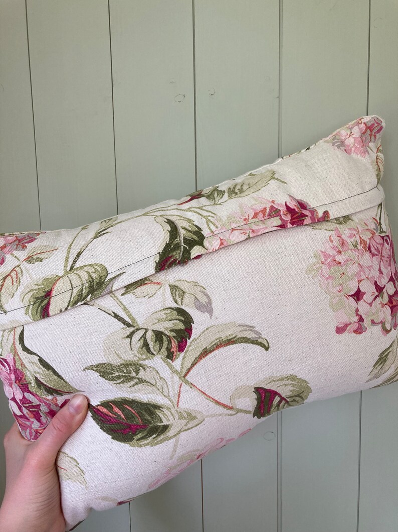 Vintage Laura Ashley Hydrangea Linen Cushion Cover 18 X 12 Inches ...