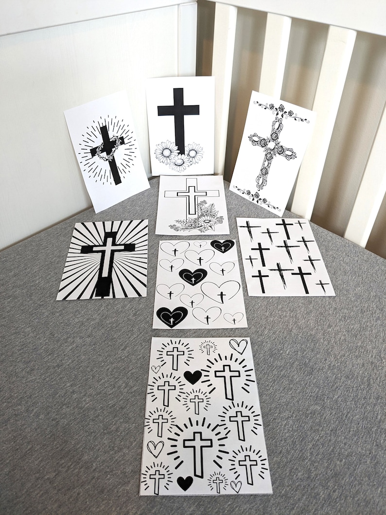 Christian High Contrast Cards Printable Montessori Baby Sensory Cards ...