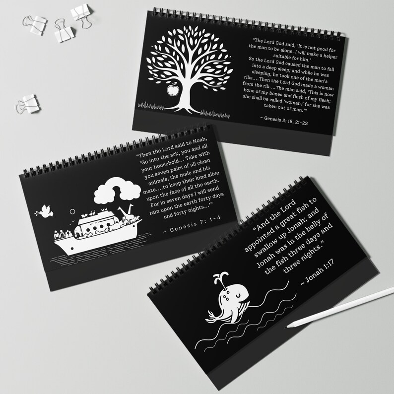 Bible Story Baby High Contrast Book for Newborn Gift for Baby Shower ...