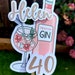 Pink Gin Cake Topper, Rose Gold Name and Age, Alcohol Cocktail Birthday ...