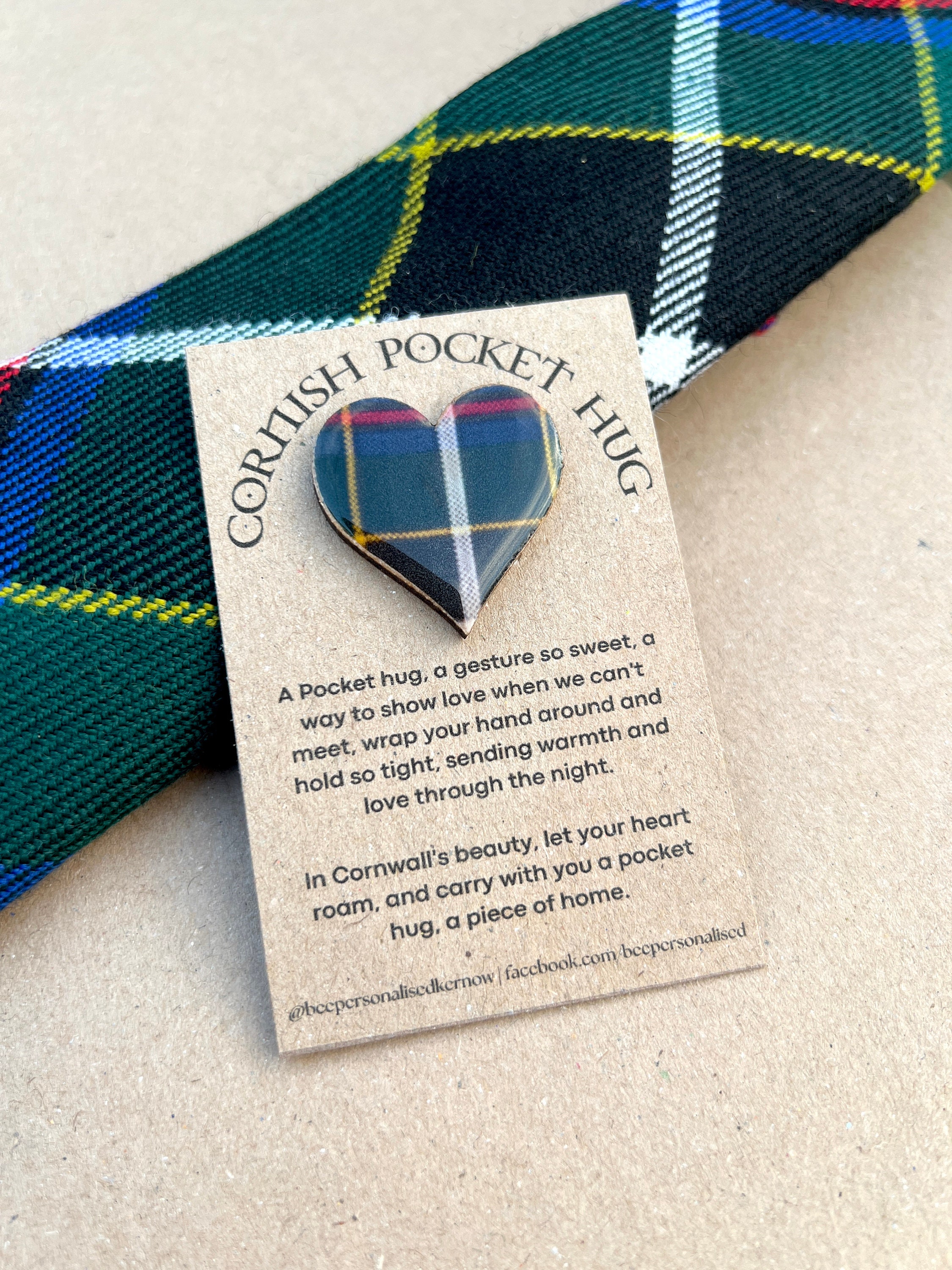 Cornish Tartan Pocket Hug - Etsy UK