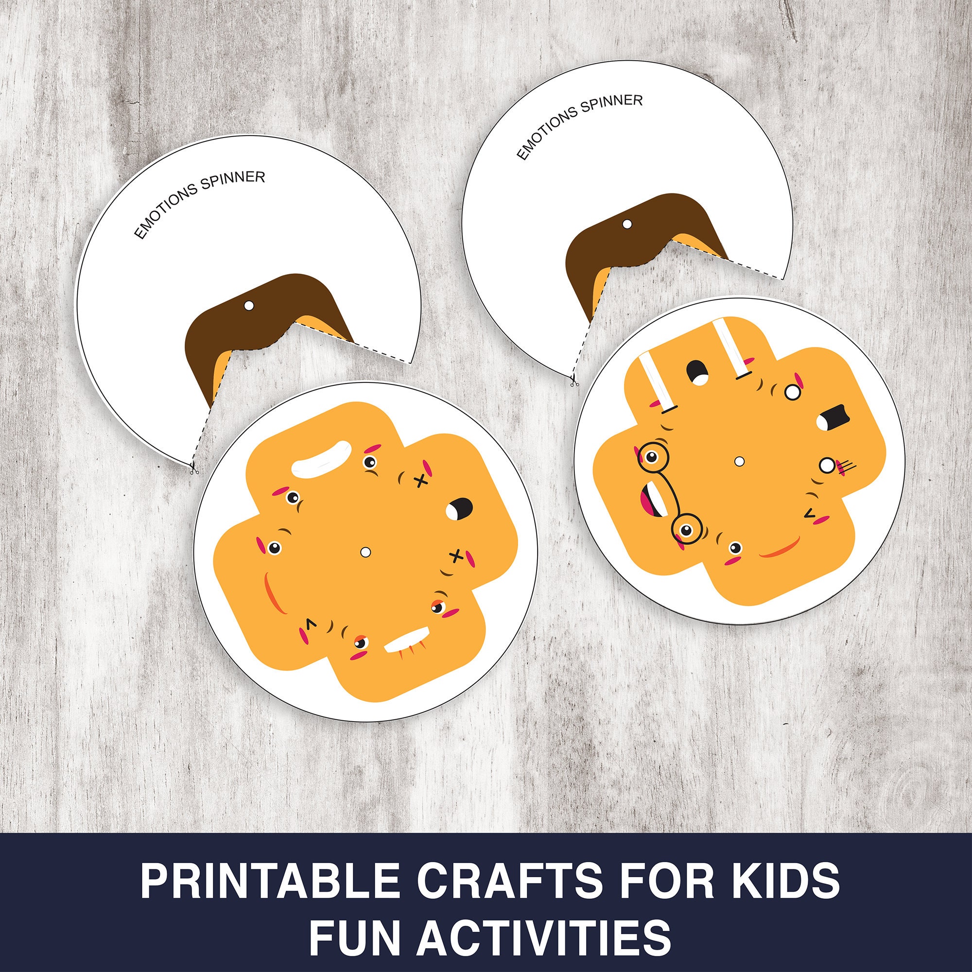 Emotions Spinner Wheel | DIY Craft | Printable Craft for Kids | Fun ...