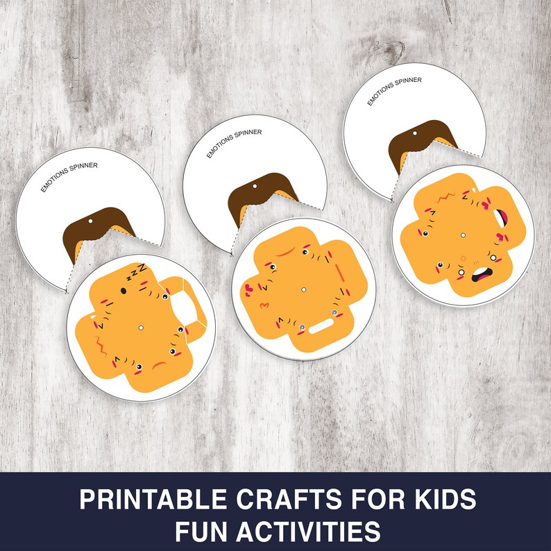 Emotions Spinner Wheel | DIY Craft | Printable Craft for Kids | Fun ...