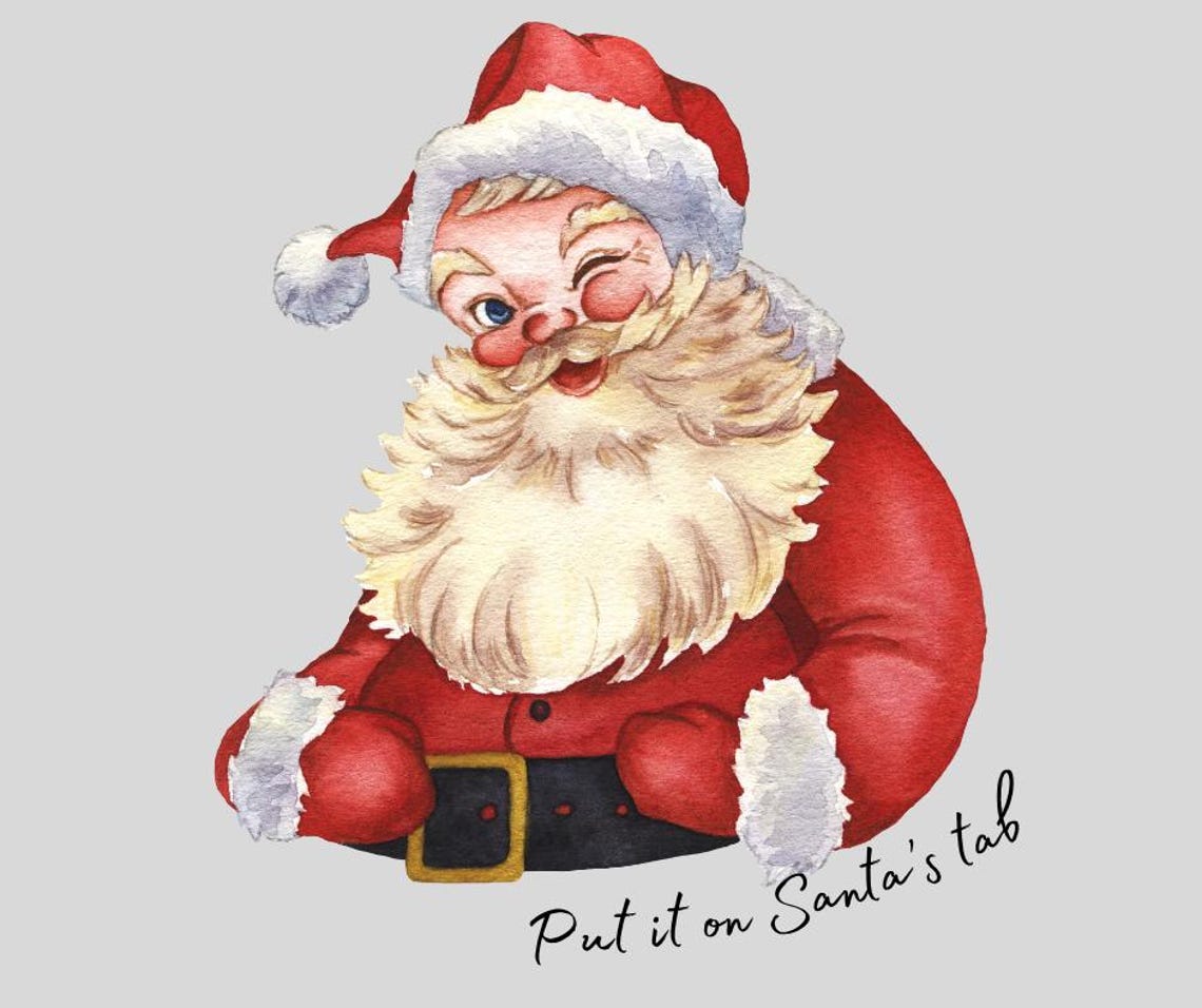 Put It on Santa's Tab PNG - Etsy