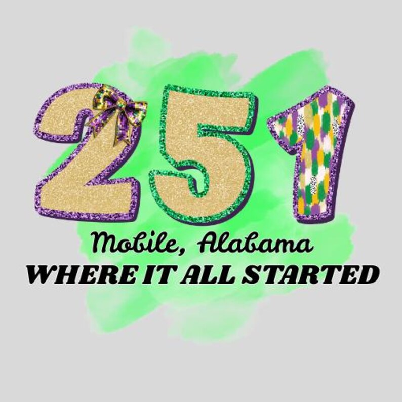 251 Mardi Gras Green Background Where It All Started PNG - Etsy