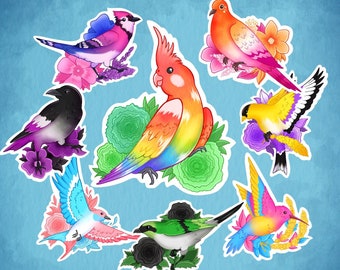 LGBTQ Pride Raven Die Cut Decal Clear Vinyl Sticker Bird - Etsy