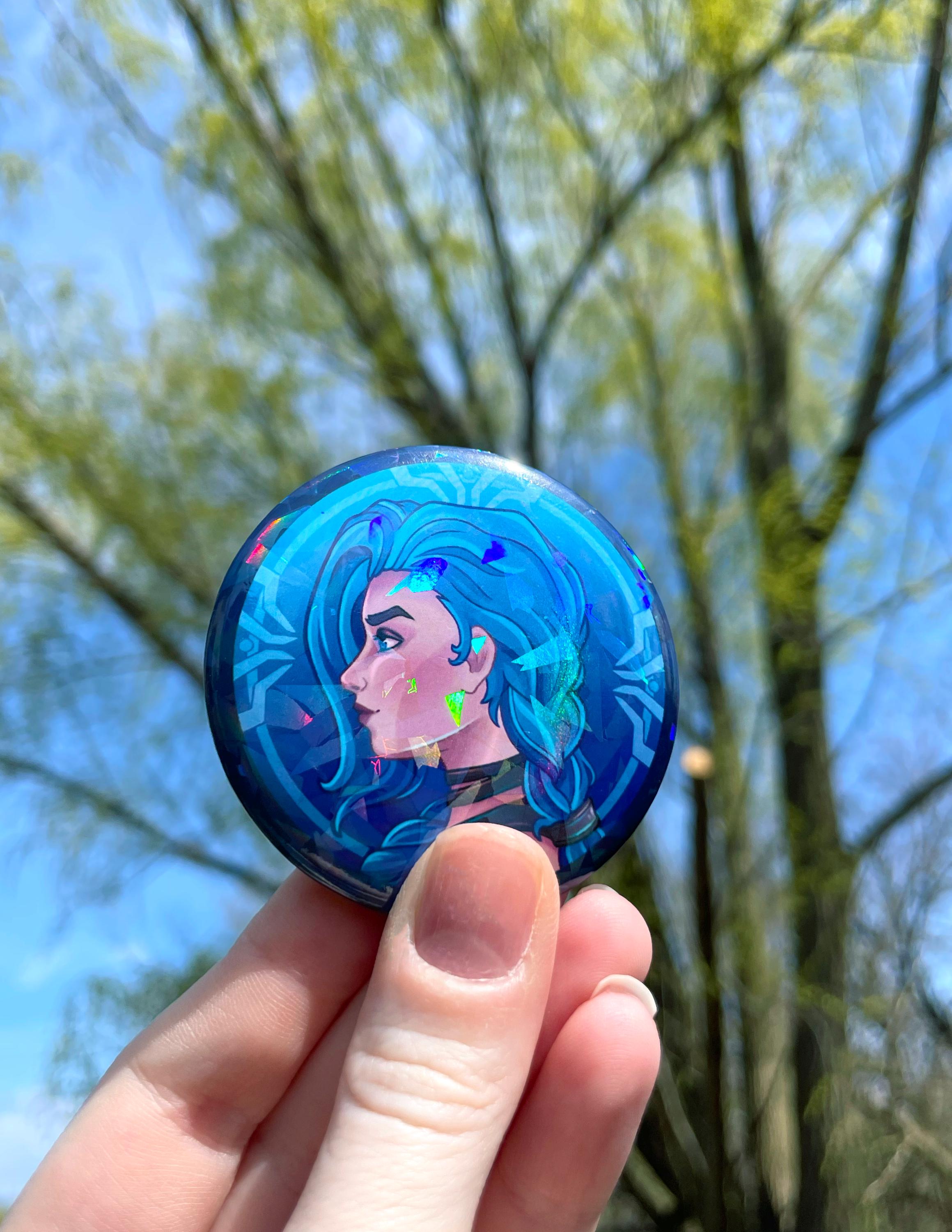 Arcane Holographic Button Pins - Etsy