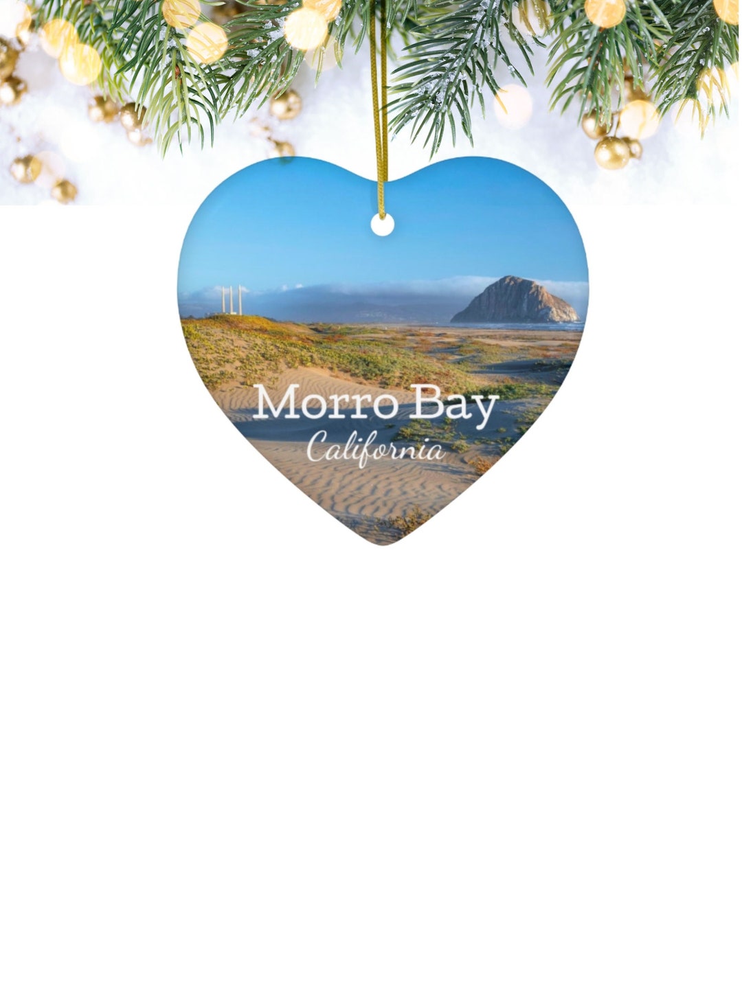 Morro Rock and Stacks Ceramic Christmas Tree Ornament - Etsy