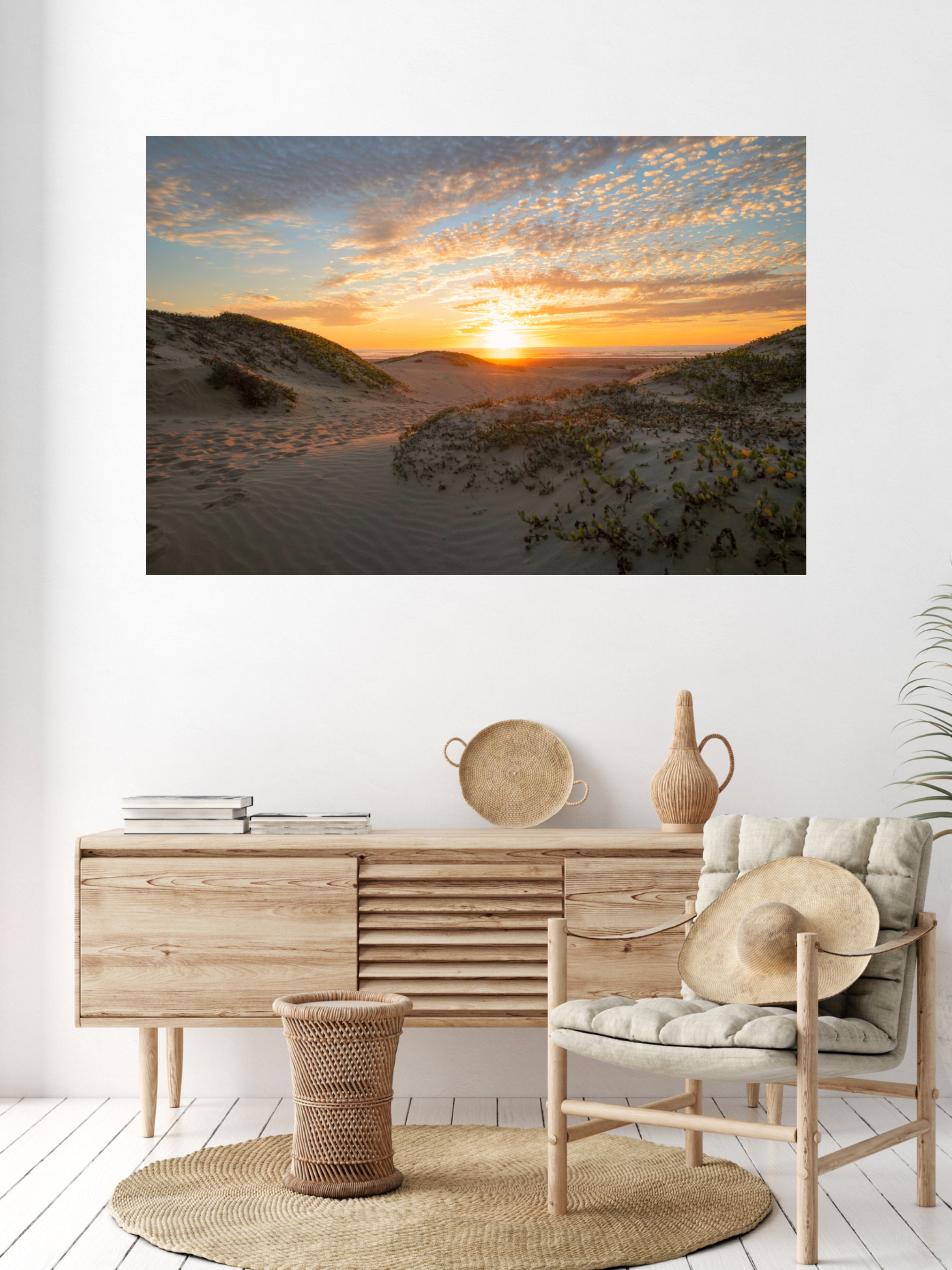 Beach Sunset Photo Print: Morro Bay Dunes, Coastal Decor (digital ...