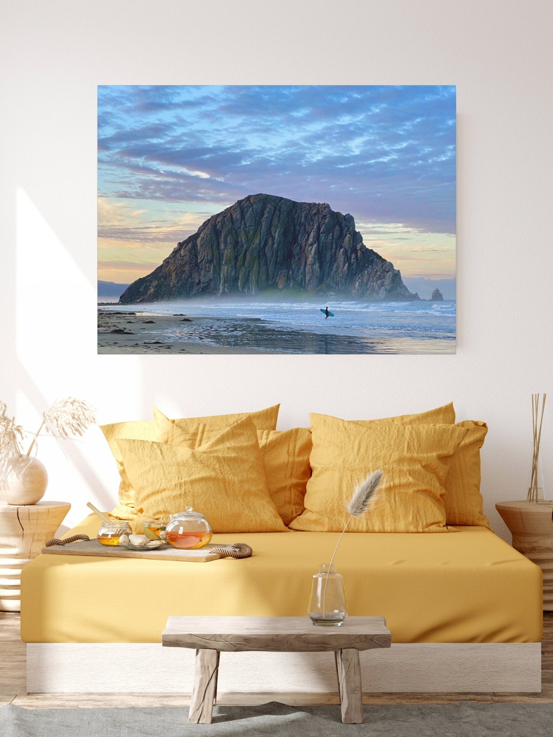 Morro Bay Beach Sunrise Canvas Print | Beach Themed Home Decor ...