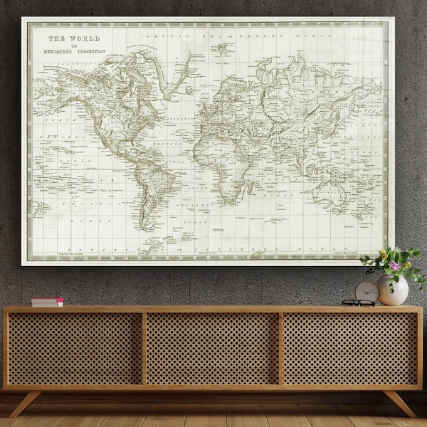 Extra Large Vintage Map - Etsy