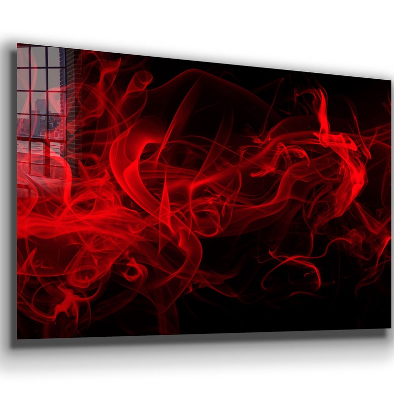 Red Art Glass - Etsy