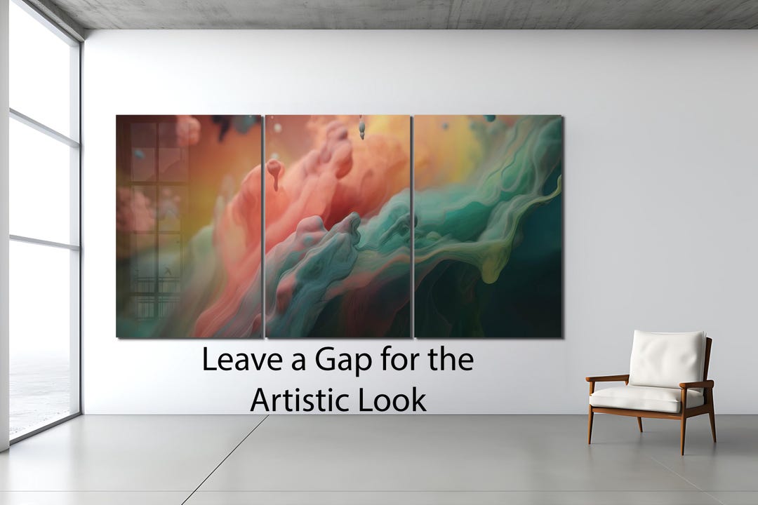 Abstract Extra Large Glass Wall Art, Oversized Modern Wall Decor Prints ...