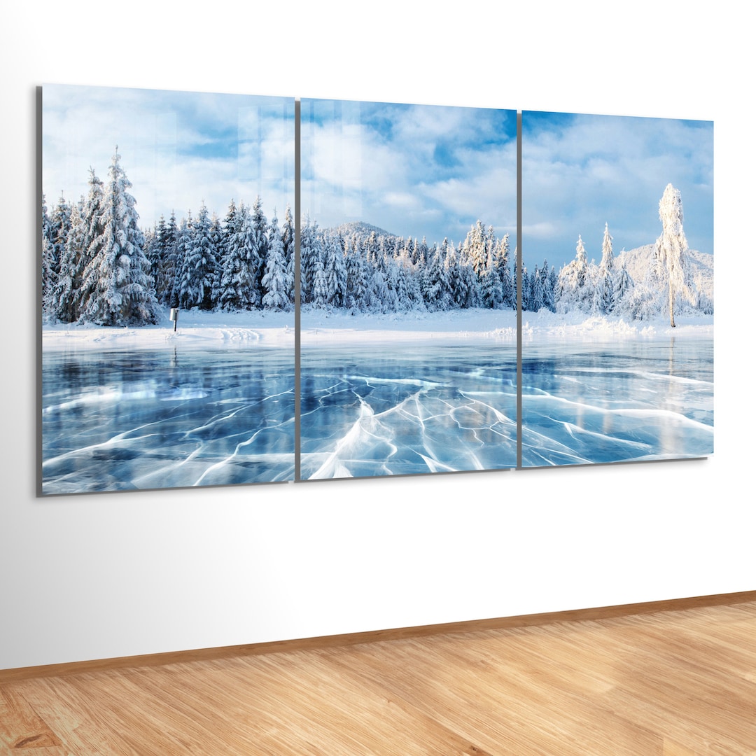Extra Large Modern Glass Wall Art, Colorful Panoramic Wall Decor Living ...