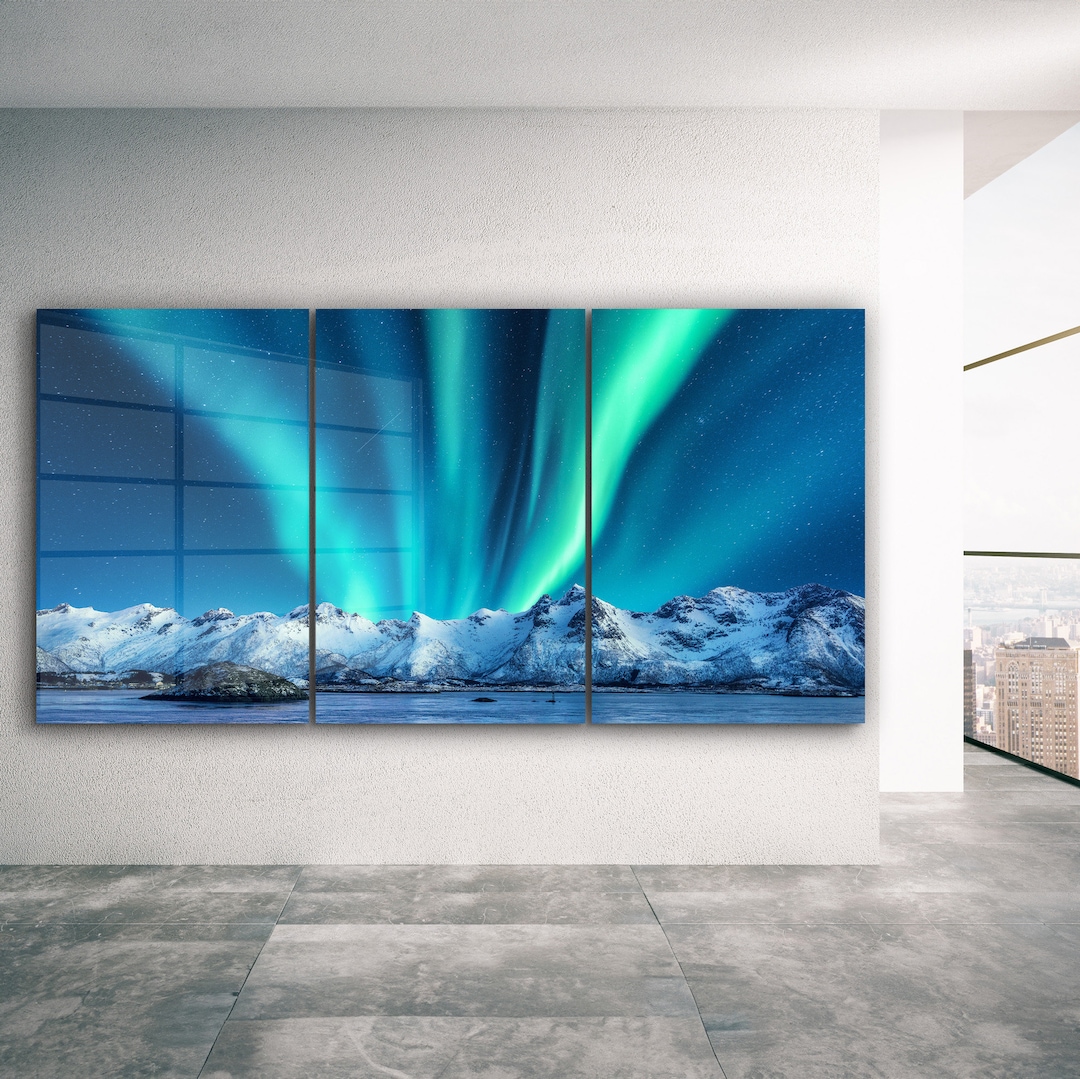 Jerusalem Extra Large Modern Glass Wall Art, Colorful Panoramic Wall ...