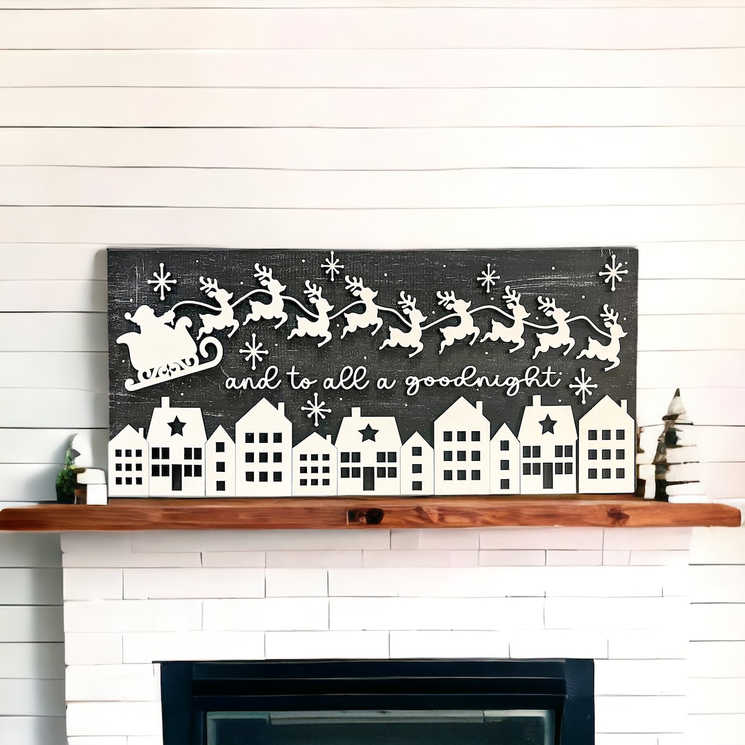 Santa Mantle Sign/christmas Decor/holiday Gift - Etsy