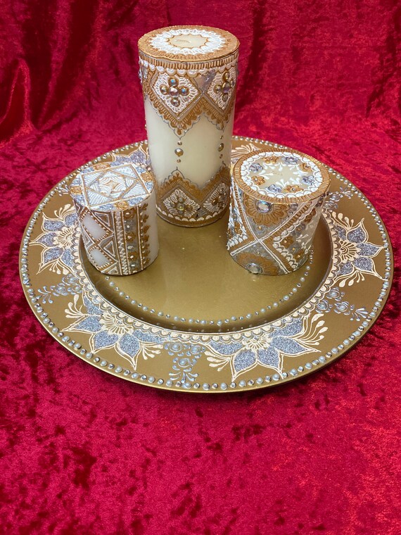 Henna Charger Plate Wedding Decor Gift Home Decor Holiday | Etsy