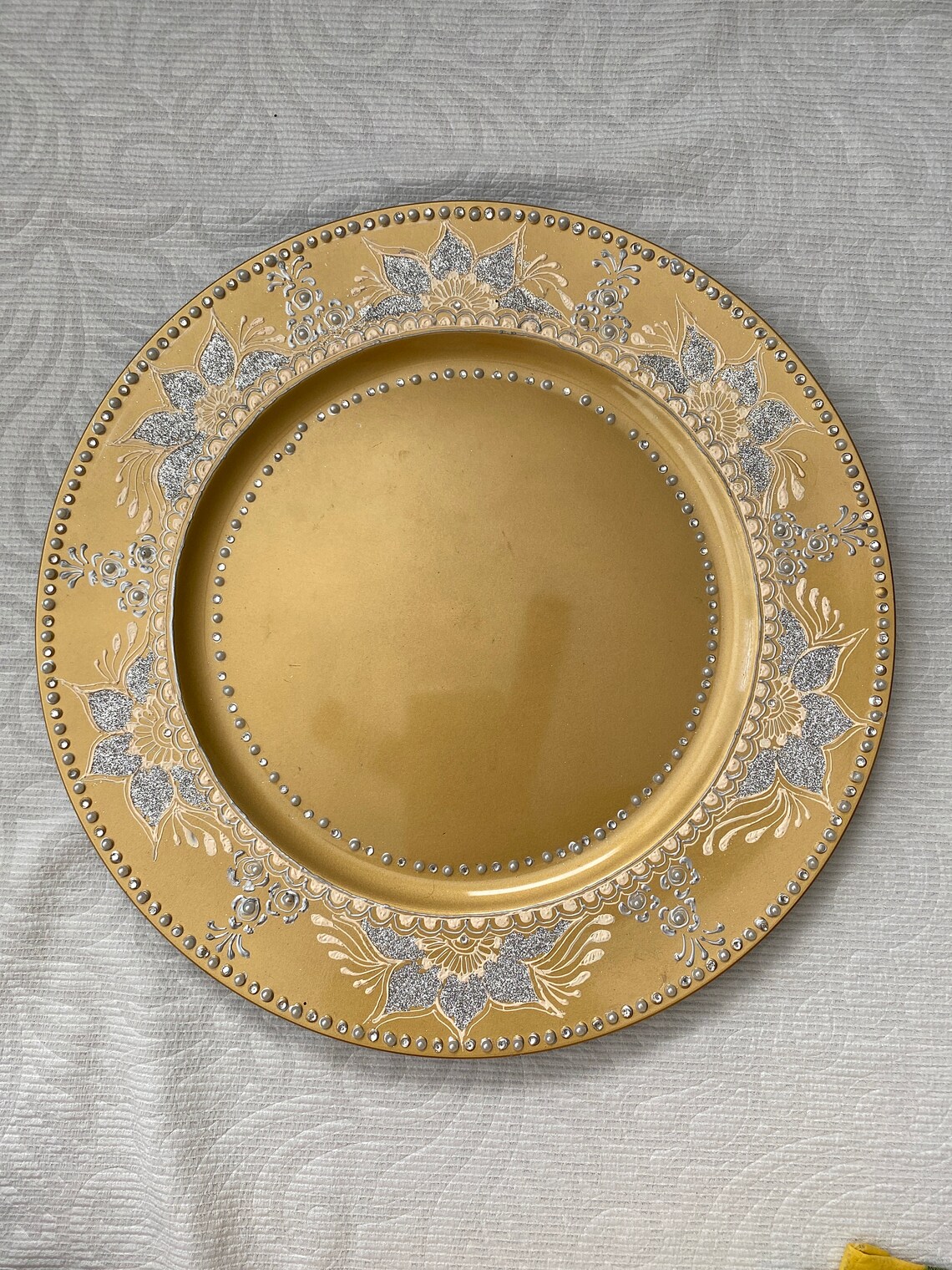 Henna Charger plate decorative plate Indian wedding decor | Etsy