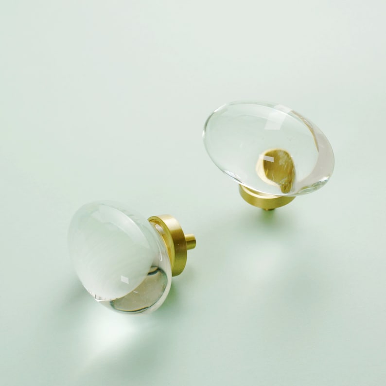 Clear Brass Drawer Knobs Handles Acrylic Dresser Knob Crystal - Etsy