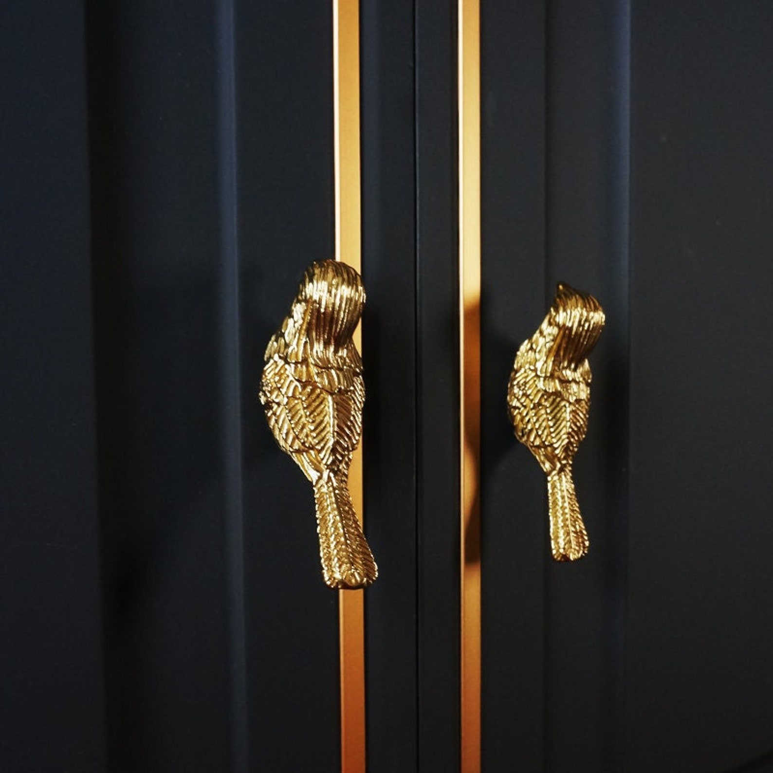 Unique Brass Bird Knobs Drawer Knobs Pulls Kitchen Cabinet - Etsy