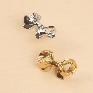 Brass Bow Drawer Knobs Pulls Dresser Knobs Kitchen Knobs Cabinet Pulls ...