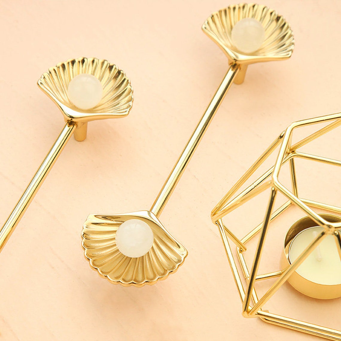 Brass Shell Crystal Drawer Handles, Dressers, Cabinets, Wardrobes ...