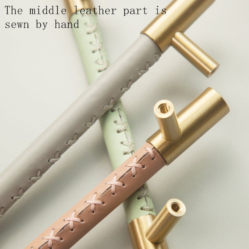 Brass Leather Cabinet Pulls Drawer Pulls Knobs Handles Solid - Etsy