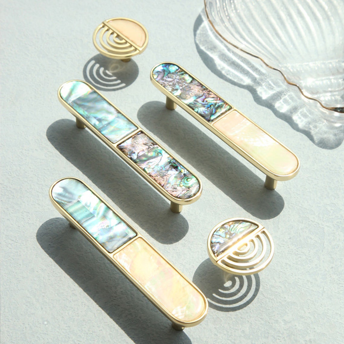 Shell Splicing Furniture Handles, Drawer Handles, Kitchen Cabinet ...