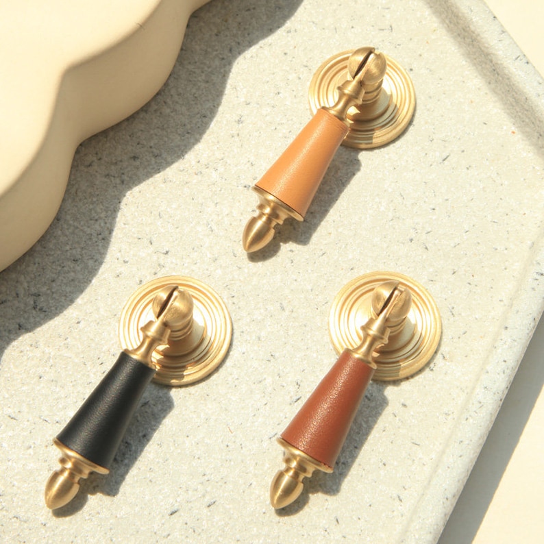 Cabinet Door Pendant Brass Handle Drawer Drawer Cabinet Electroplated ...