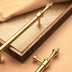 Creative Gold Simple Handle, Solid Brass Pull, Furniture Knob, Nordic ...
