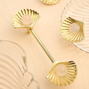 Brass Shell Crystal Drawer Handles, Dressers, Cabinets, Wardrobes ...