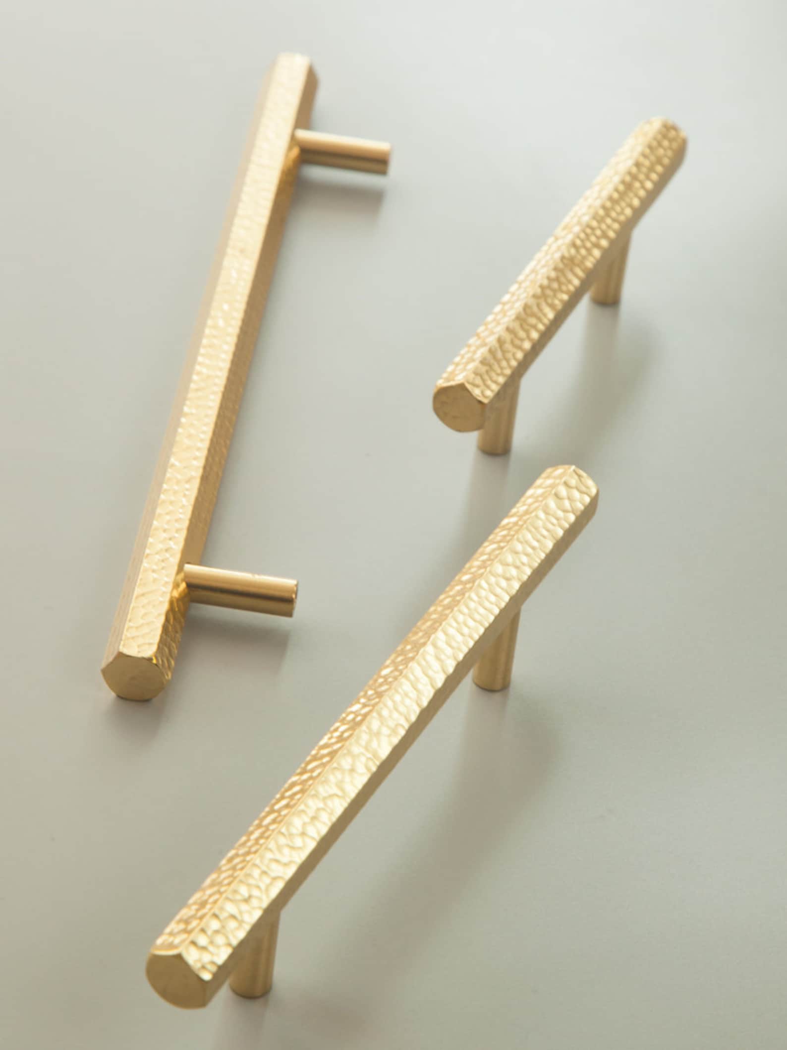 Hexagon Hammered Handles Handmade Brass Solid Pulls Drawer - Etsy