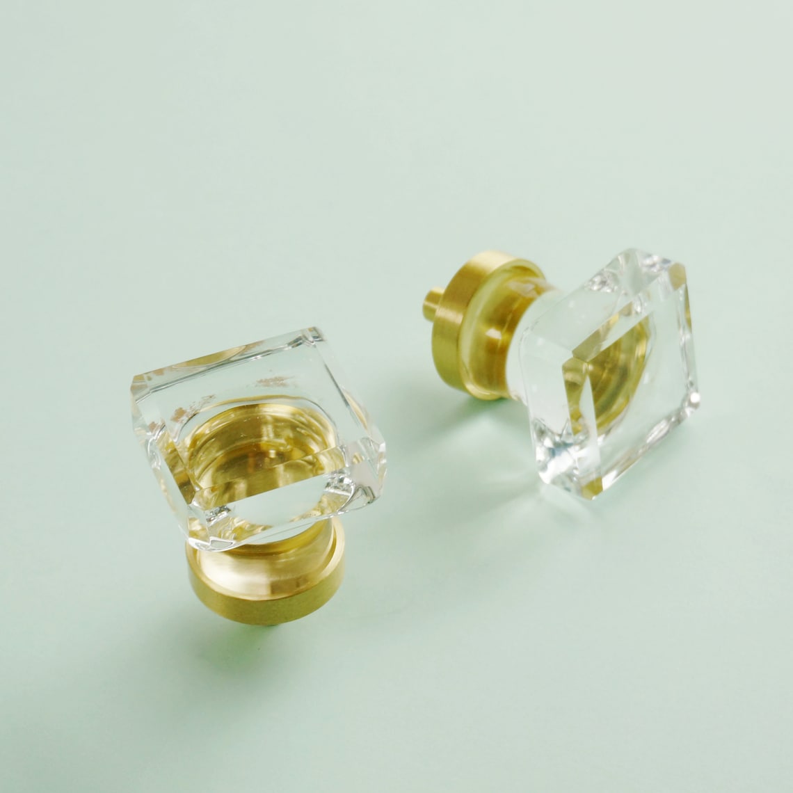 Clear Brass Drawer Knobs Handles Acrylic Dresser Knob Crystal - Etsy