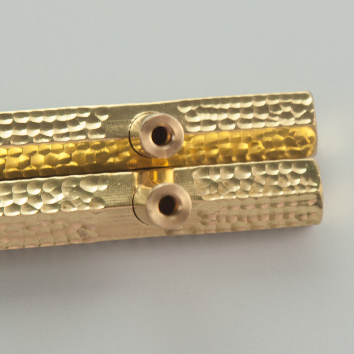 Hexagon Hammered Handles Brass Solid Handmade Drawer Knobs Pulls Dresser Knobs Cabinet Pull Gold ...