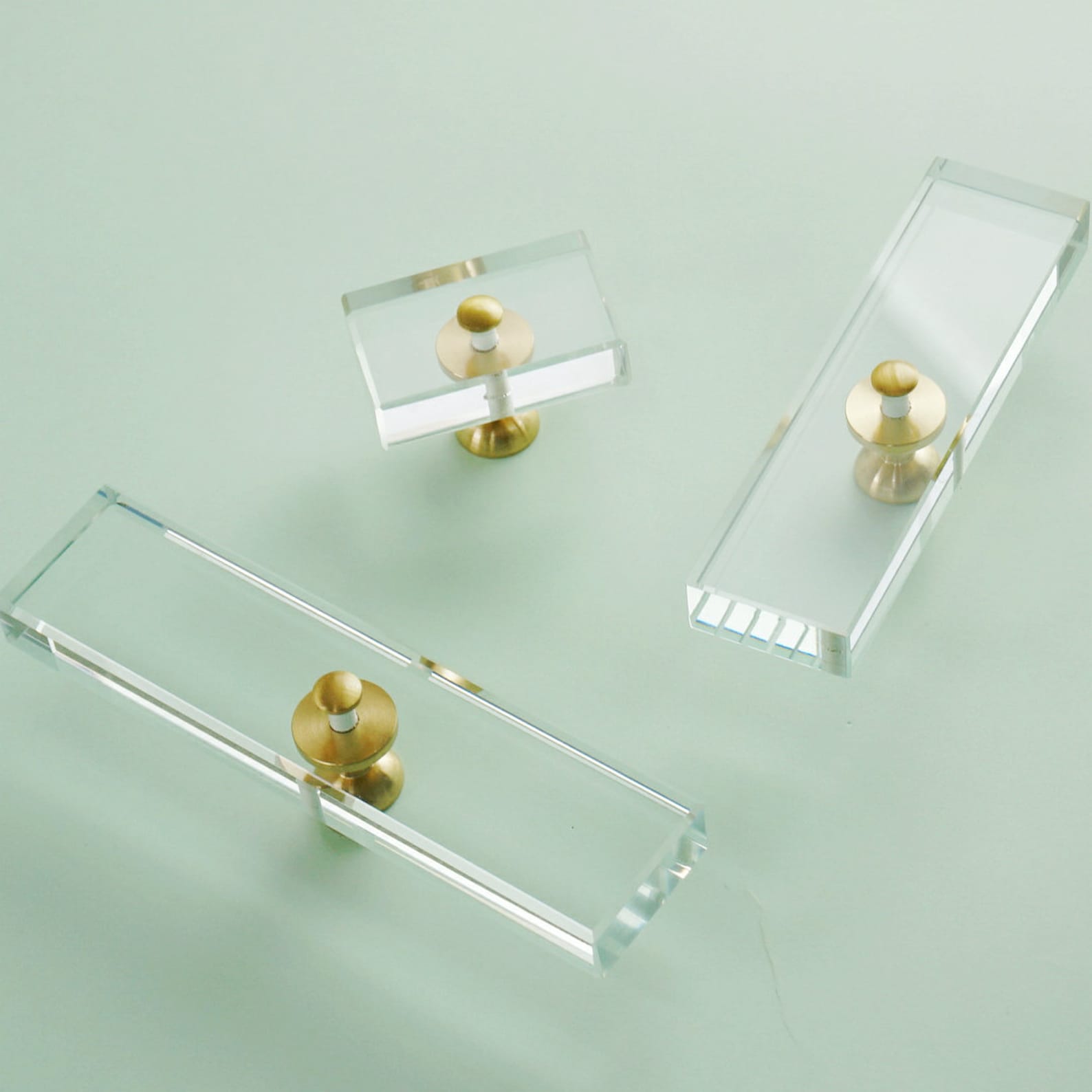 Clear Brass Drawer Knobs Handles Acrylic Dresser Knob Crystal Knobs ...
